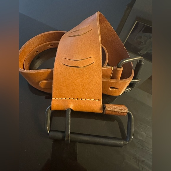 Johnny Farah | Accessories | Double Roll Buckle Leather Belt By Johnny ...